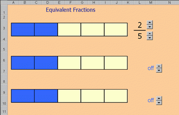 Excel interactive resource: Equivalent Fraction Bars | NRICH